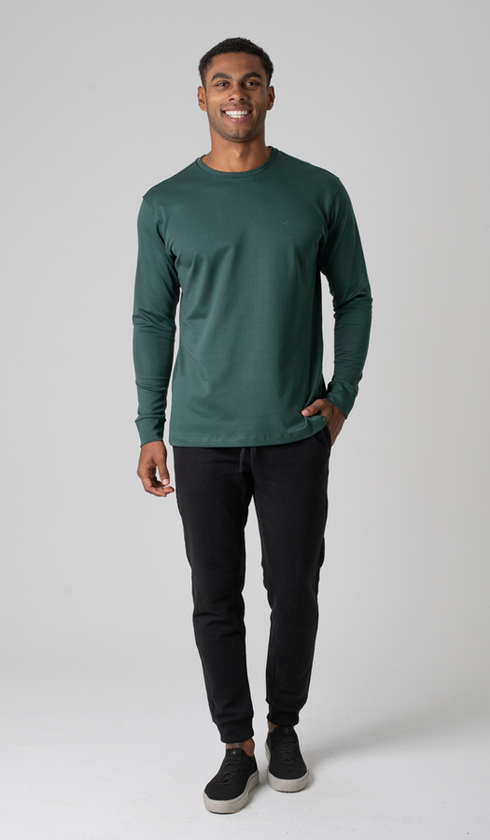 Camiseta Gola Careca Lisa Silk Emborrachado