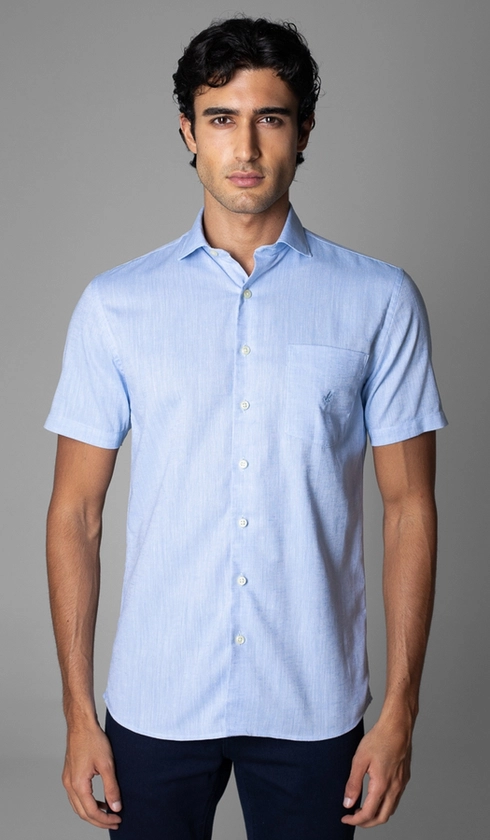 Camisa M/c Fantasia Fil a Fil Red Spt